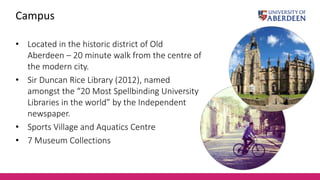 Graduate Study at the University of Aberdeen, an introduction for North American students | PPTX