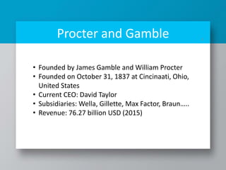 P&G : Marketing Capabilities | PPTX | Advertising Industry | Industries