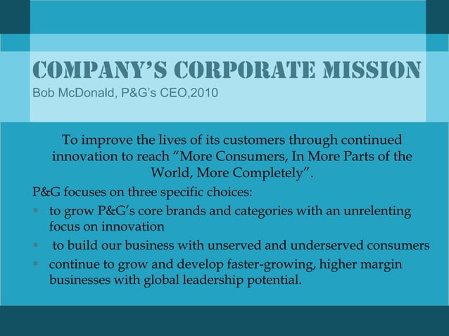 Procter & Gamble :HBR case study | PPT