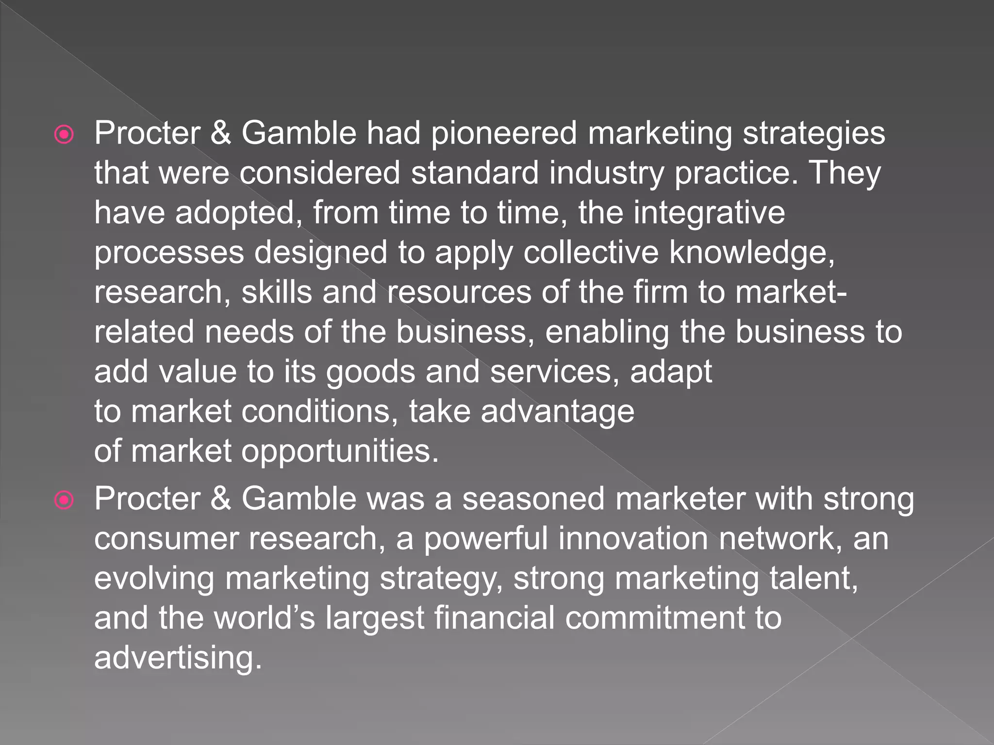 P&G - Evolving Marketing Strategies | PPTX