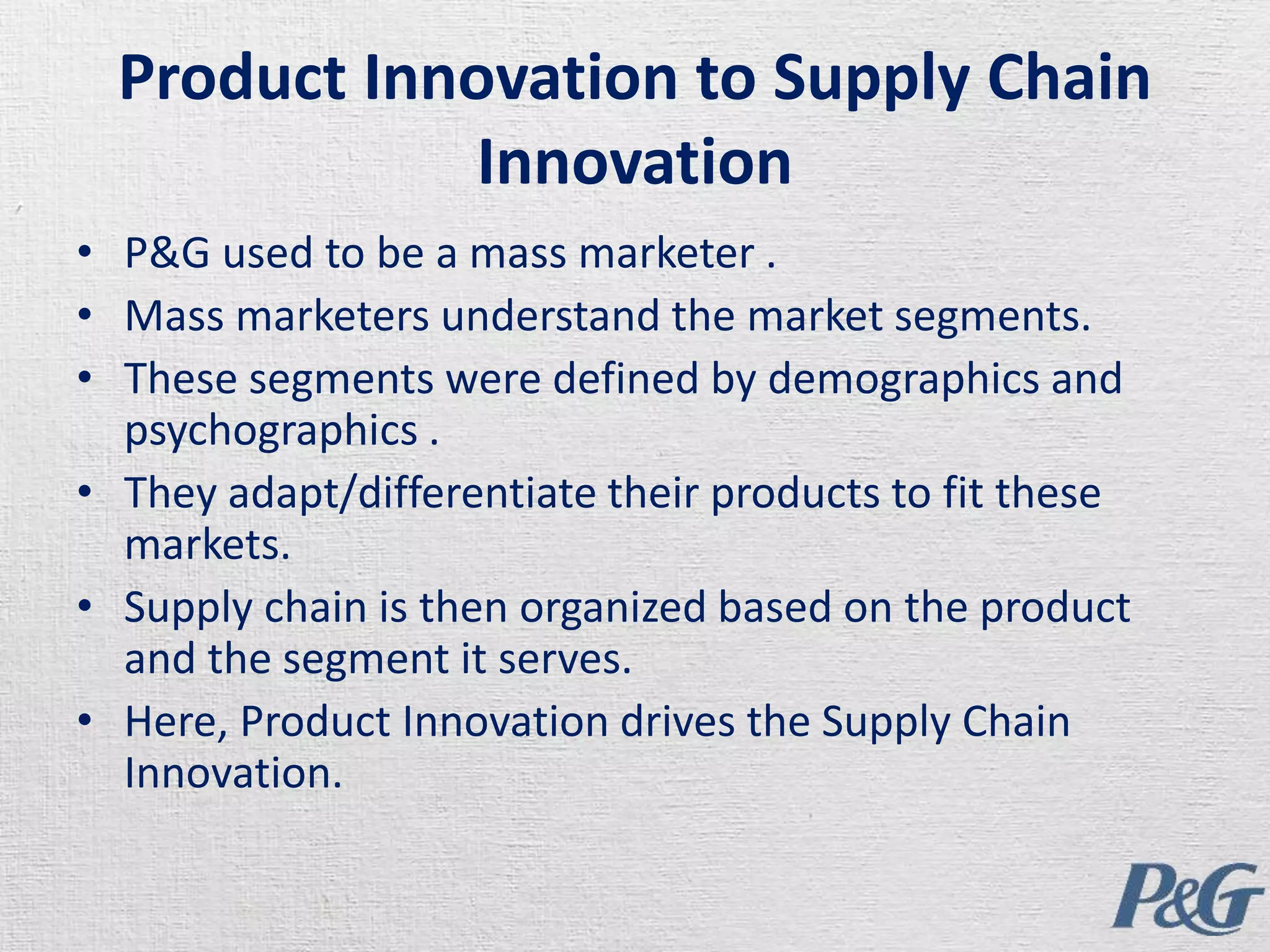 P&G supply Chain | PPTX