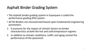 Introduction to superpave & Performance Grading(P.G) | PPTX
