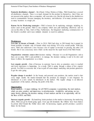 Report on Procter & Gamble (P&G) | DOCX