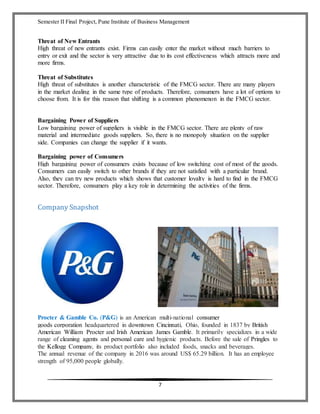 Report on Procter & Gamble (P&G) | DOCX