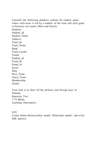 Pg. 03 question two 1introduction to databasesi | DOCX