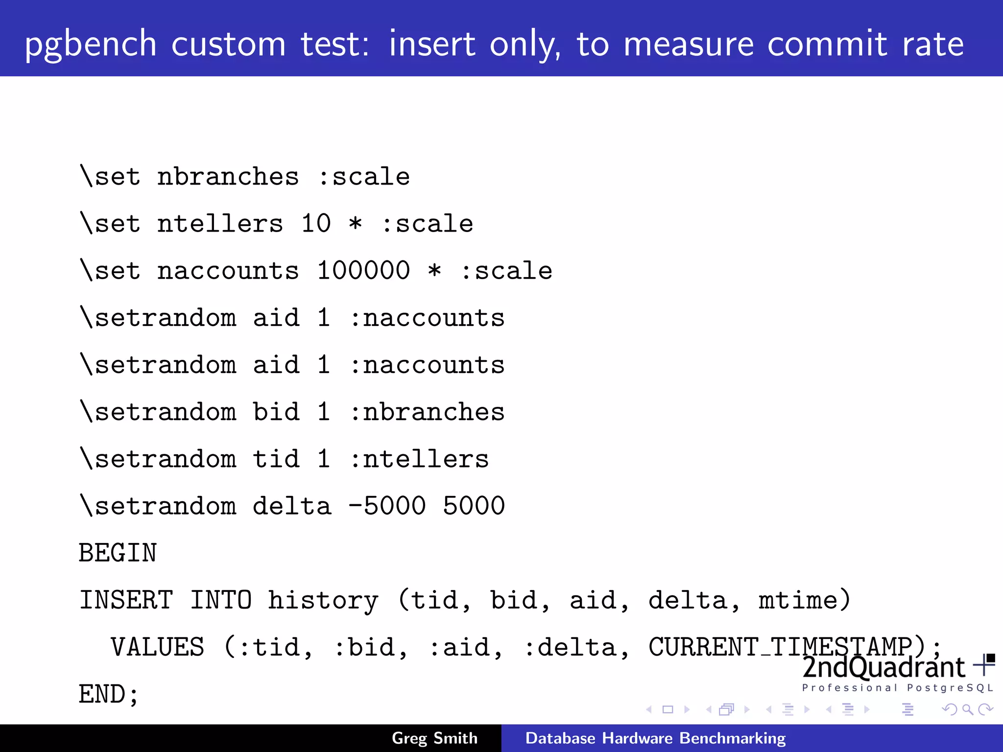 Database Hardware Benchmarking | PPT