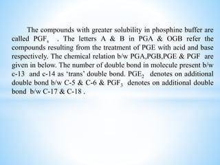 Prostaglandins-Introduction and Biological Importance | PPTX