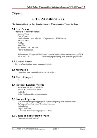 VTU PG Program-M.Tech Project Report Format | PDF