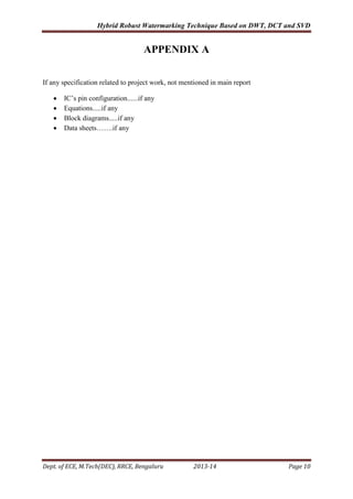 VTU PG Program-M.Tech Project Report Format | PDF