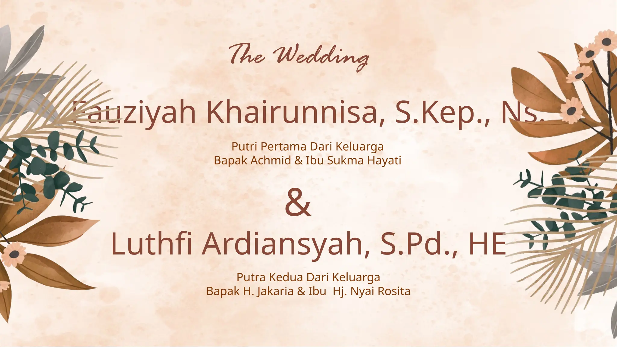 Slide Untuk Template Pernikahan untuk edit video | PPT