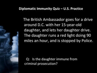 Sovereign & Diplomatic Immunity | PPT
