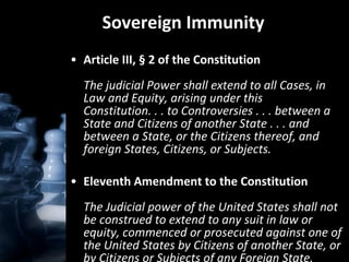 Sovereign & Diplomatic Immunity | PPT