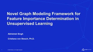 Novel Graph Modeling Framework for Feature Importance Determination in Unsupervised Learning | PPT