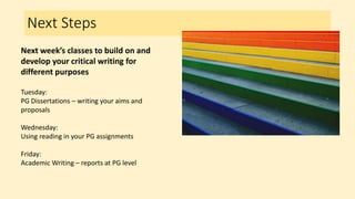 Pg academic writing critical analysis | PPT