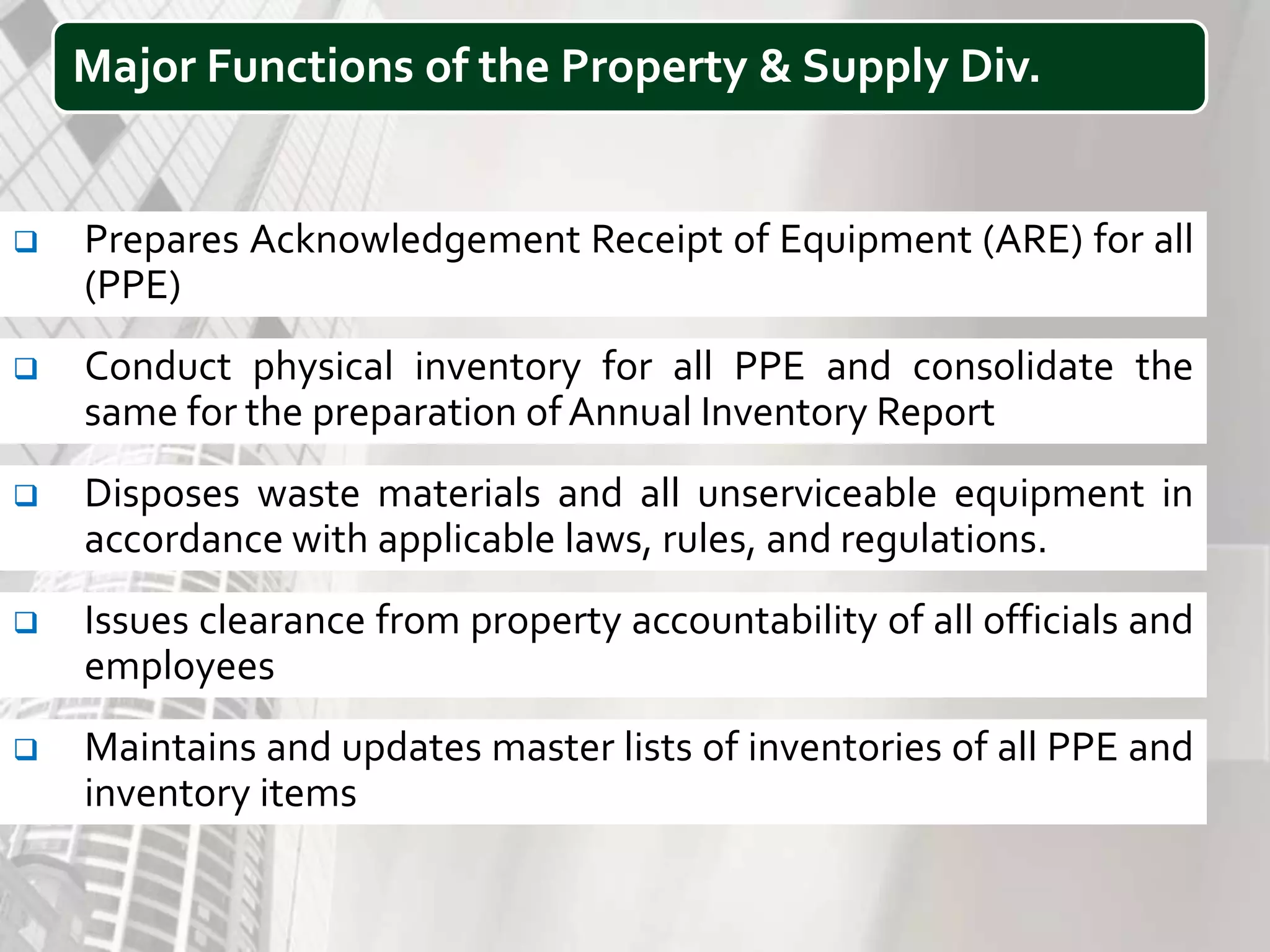 Property & Supply Management | PPTX