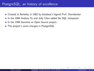PostgreSQL, the big the fast and the (NOSQL on) Acid | PDF