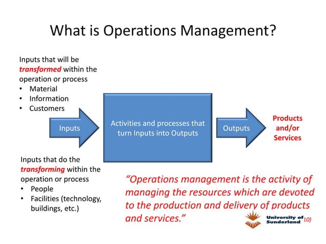 Pgbm03 MBA OPERATION MANAGEMENT session 01 introduction to operations | PDF