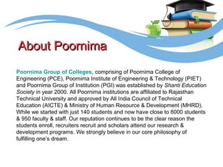 Poornima Group of Colleges | PPT