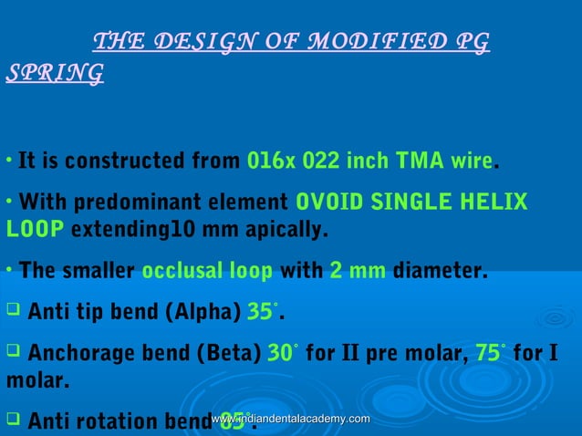 Pg canine retraction spring | PPT | Geology | Science