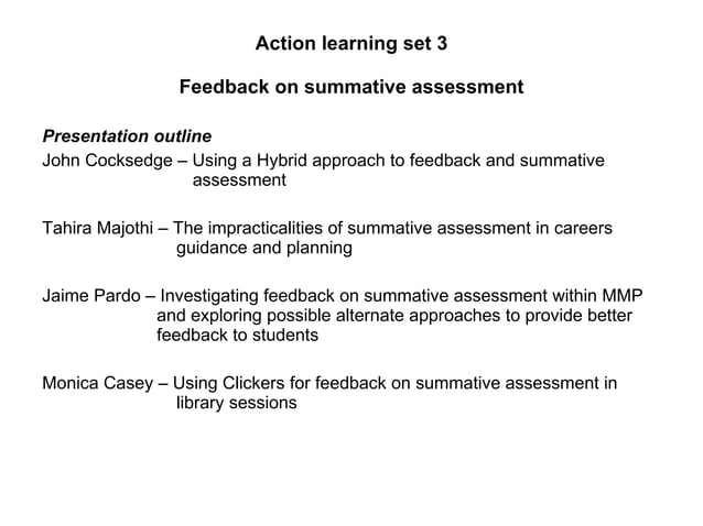 Pgcap feedback-on-summative-assessment group powerpoint | PPT