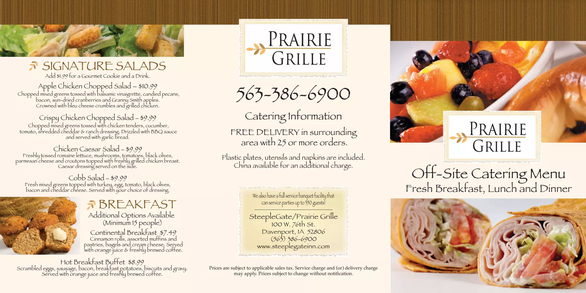 Prairie Grille Menu 2013 | PDF