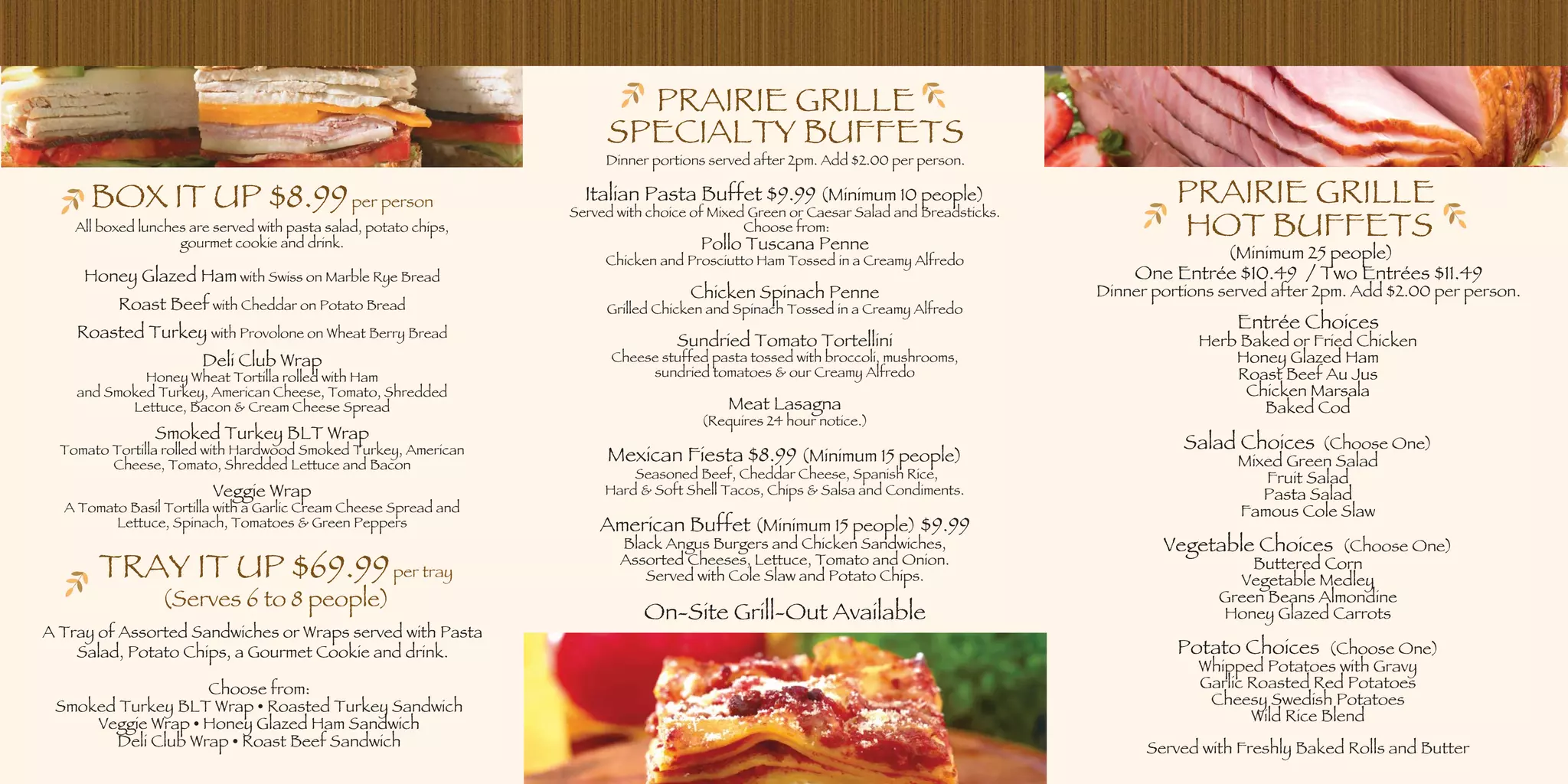 Prairie Grille Menu 2013 | PDF