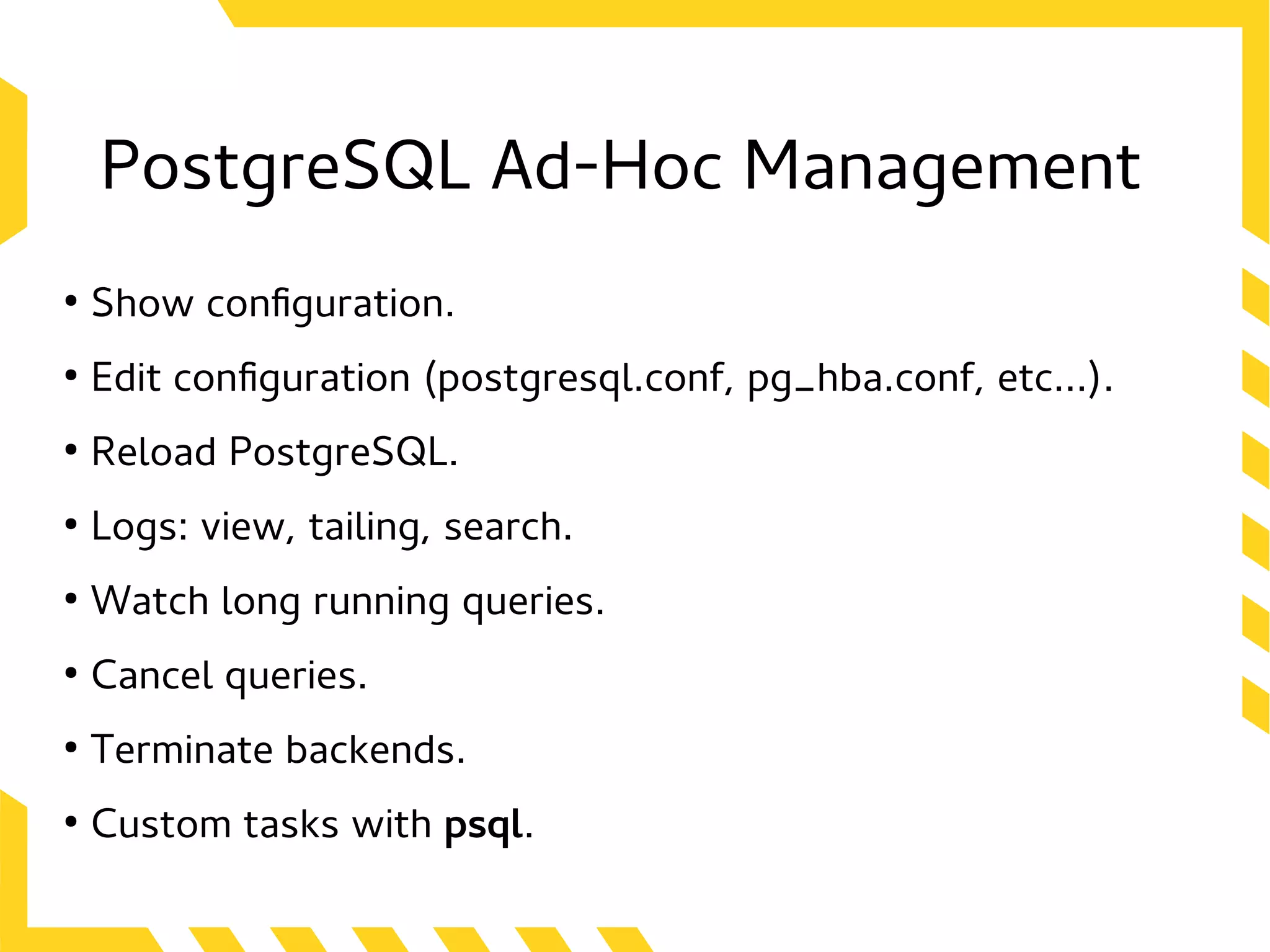 Pgcenter overview | PDF