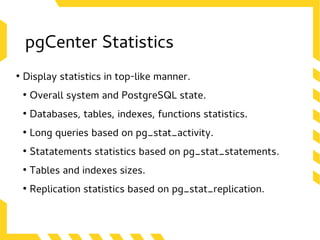Pgcenter overview | PPT