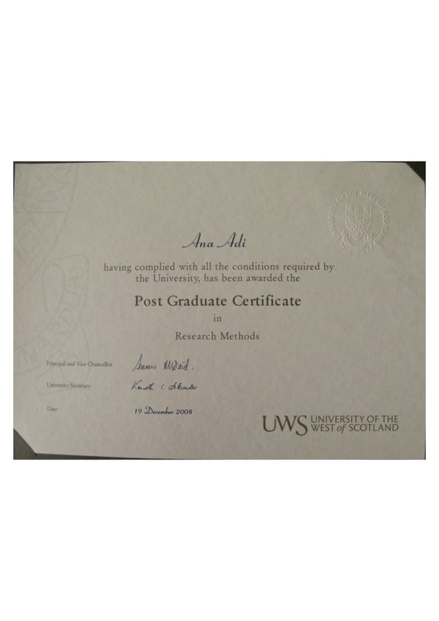 Post-Graduate Certificate in Research Methods | PDF