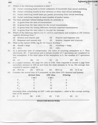 Pgcet computer science 2011 question paper | PDF