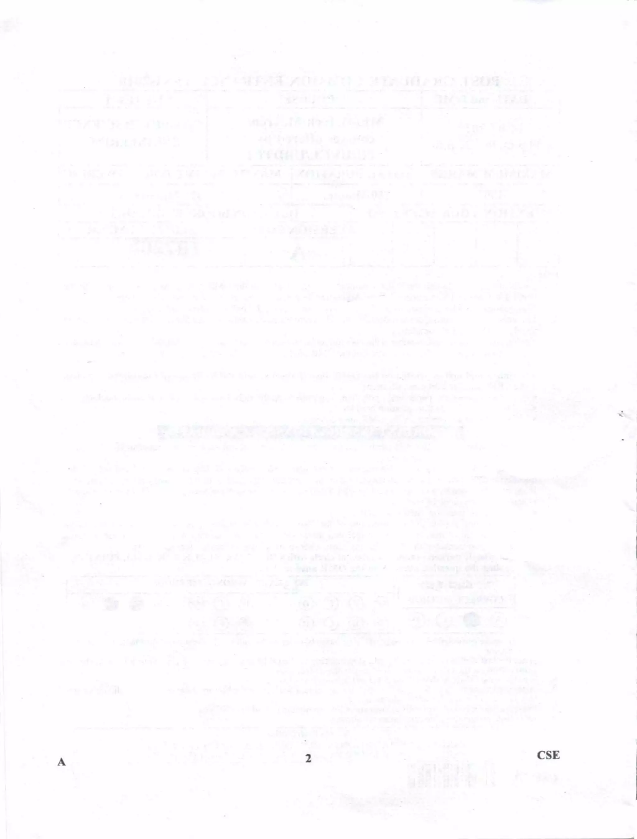 PGCET Computer science 2018 question paper | PDF