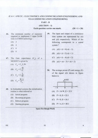 PGCET Electrical sciences 2018 question paper | PDF