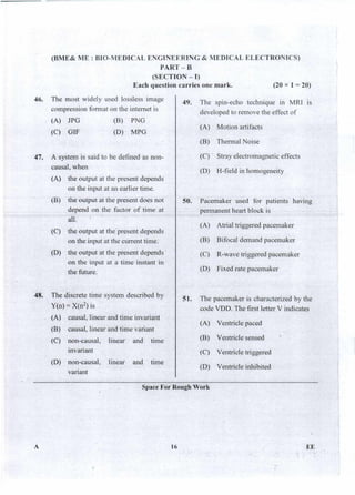 PGCET Electrical sciences 2018 question paper | PDF