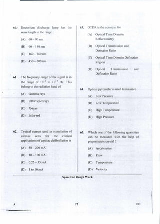 PGCET Electrical sciences 2018 question paper | PDF