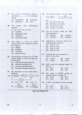 PGCET Electrical sciences 2018 question paper | PDF