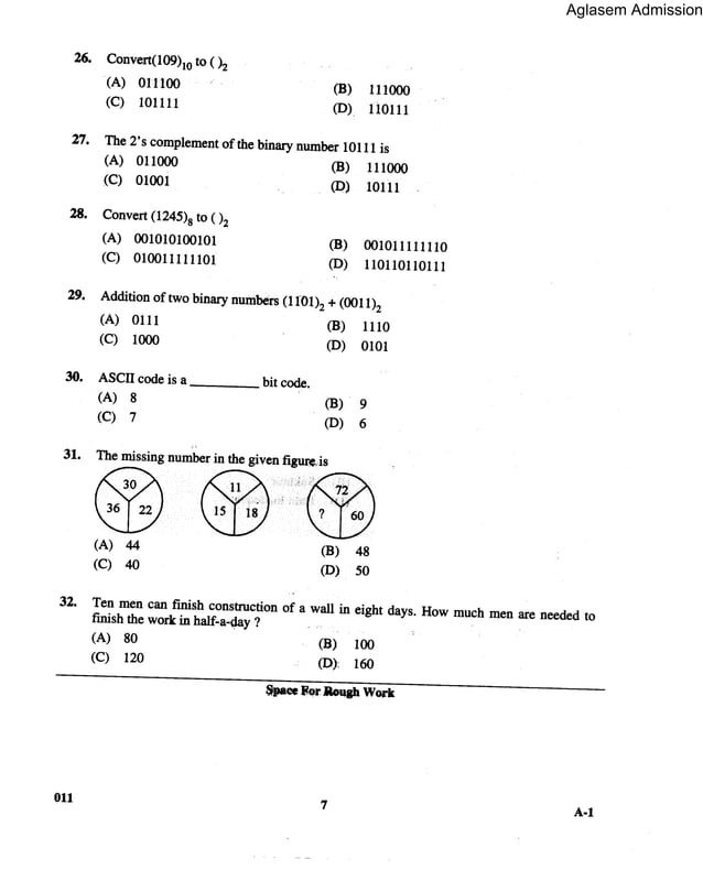 Pgcet mca 2013 question paper | PDF | Educational Assessment | Education