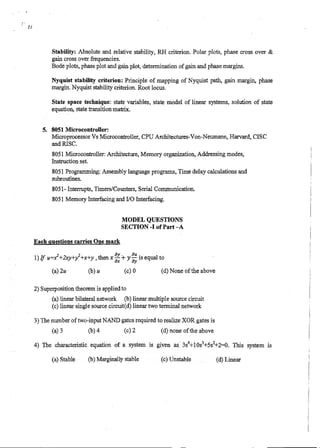 Karnataka PGCET Electrical Science - Part A 2018 syllabus | PDF