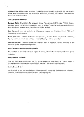 Karnataka PGCET MCA 2018 syllabus | PDF