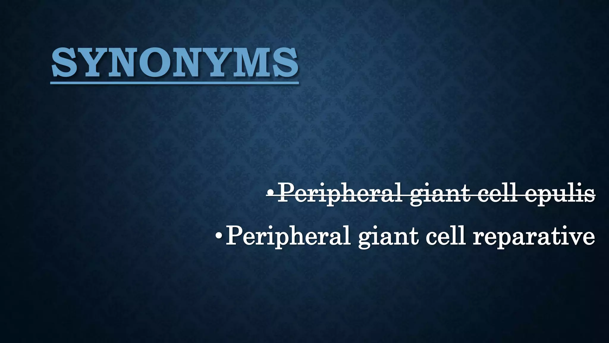 peripheral giant cell granuloma of oral cavity | PPTX