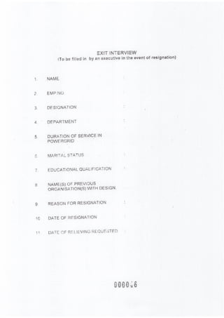 Pgcil exit polcy | PDF