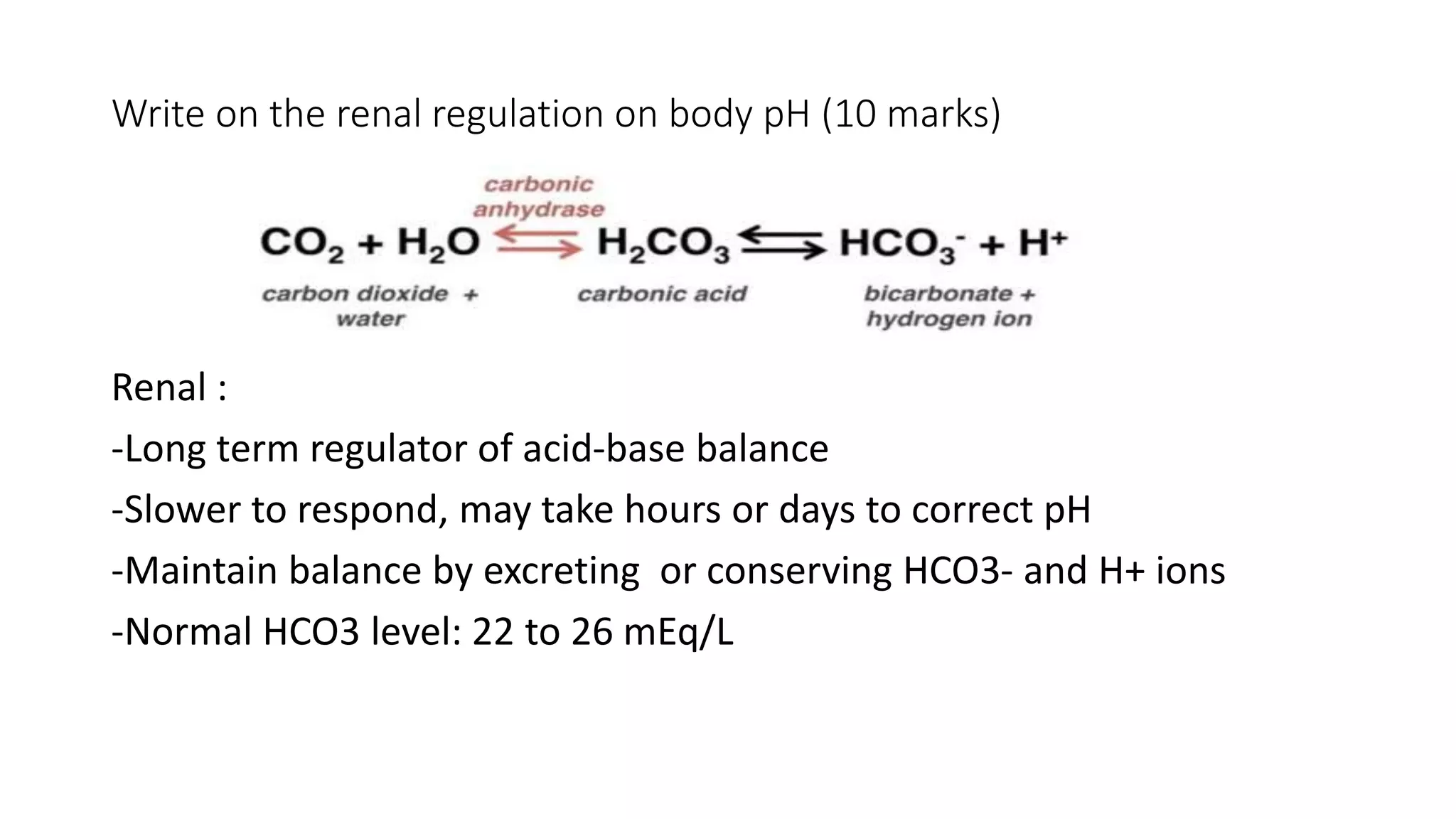Renal pH regulation | PPTX
