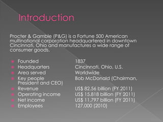 P & G company analysis | PPTX