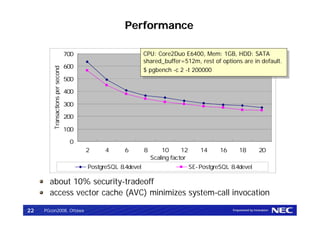 Security Enhanced PostgreSQL - System-wide consistency in access control | PPT