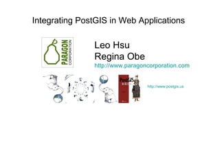 Integrating PostGIS in Web Applications | PPT