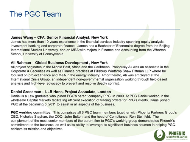 Pgc Overview Mar 2011 V4 | PPT