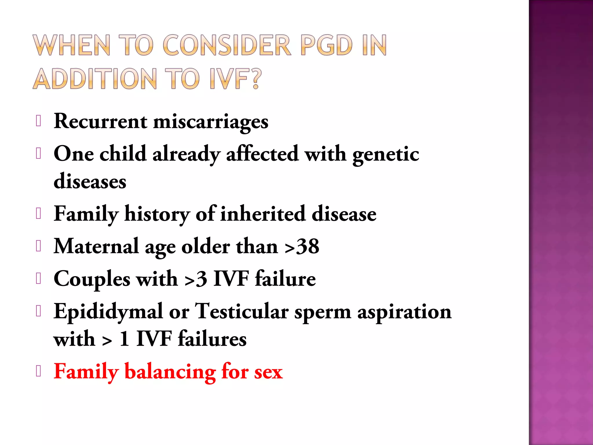 PGD its role in IVF/ICSI | PPT
