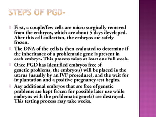 PGD its role in IVF/ICSI | PPT
