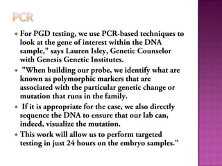 PGD its role in IVF/ICSI | PPT