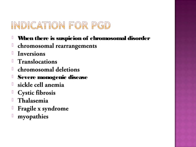 PGD its role in IVF/ICSI | PPT | Infertility | Reproductive Health
