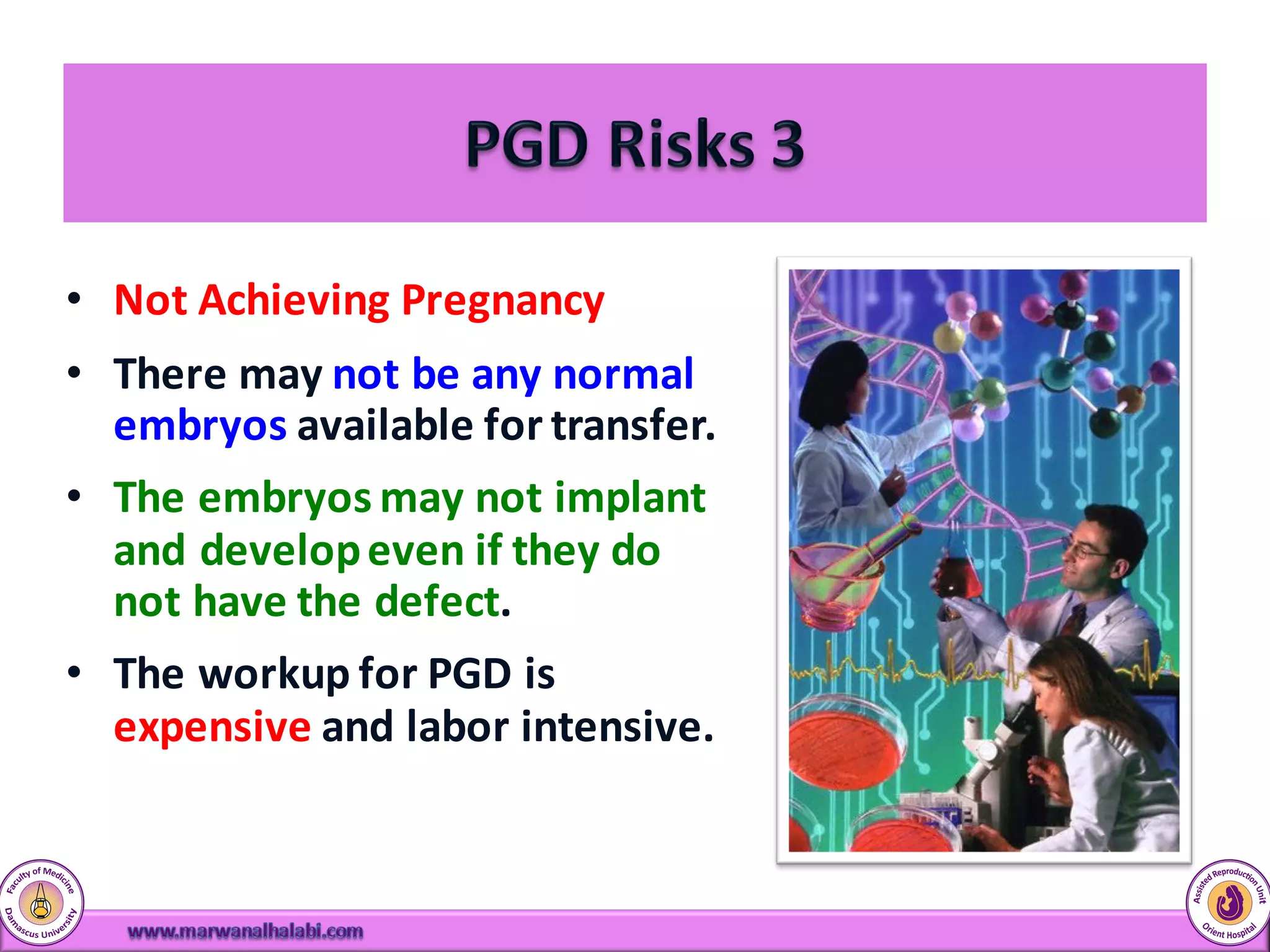Pre-implantation Genetic Diagnosis ( PGD ) | PDF